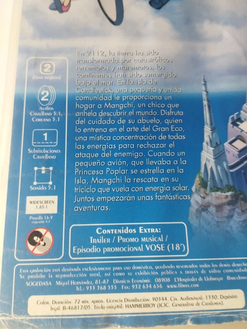 HAMMERBOY ANIMATION MANGA - DVD + Extras Spanish Korean Reg 2 £18.08 ...