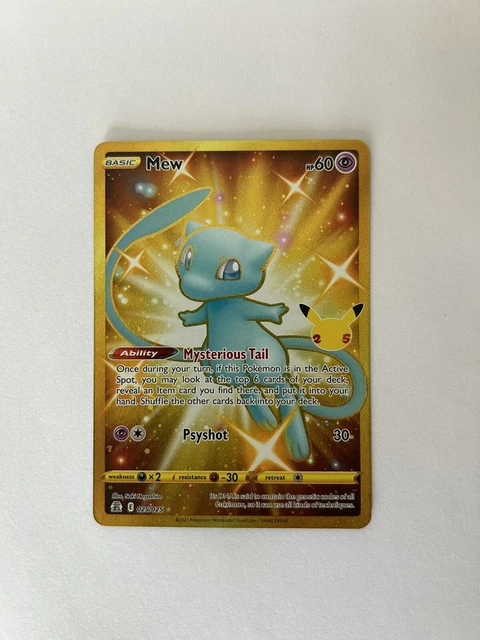 POKÉMON TCG MEW (Secret) Celebrations 025/025 Holo Secret Rare EUR 1,15 ...