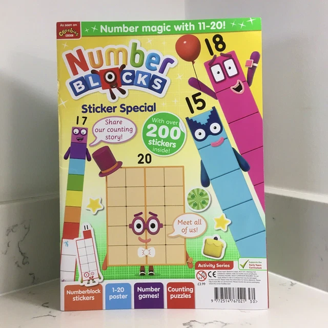 CBEEBIES NUMBERBLOCKS STICKER Special with Over 200 Number Blocks ...