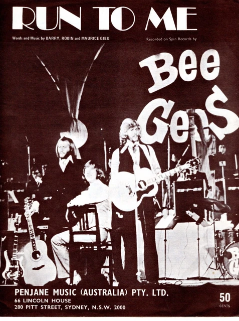 SHEET MUSIC - Run To Me (Bee Gees) £17.81 - PicClick UK
