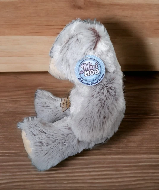 MIRI MOO TEDDY Bear Loveable Friend Forever Plush Soft Toy 22cm Grey ...