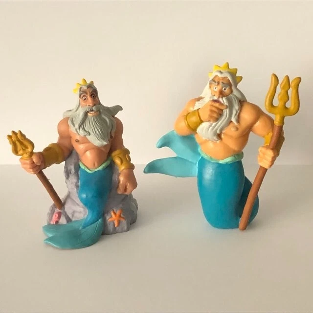 DISNEY LITTLE MERMAID King Triton Figures~Walt Disney~Merman~Poseidon ...