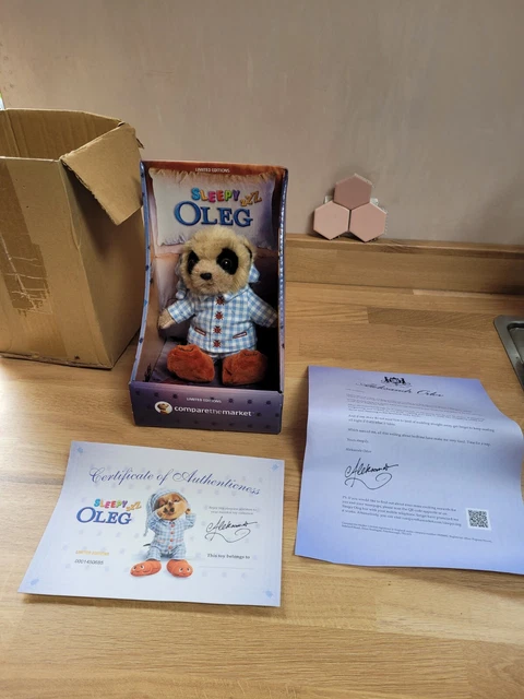 SLEEPY OLEG MEERKAT Limited Edition Toy With Certificate New In Box £0. ...