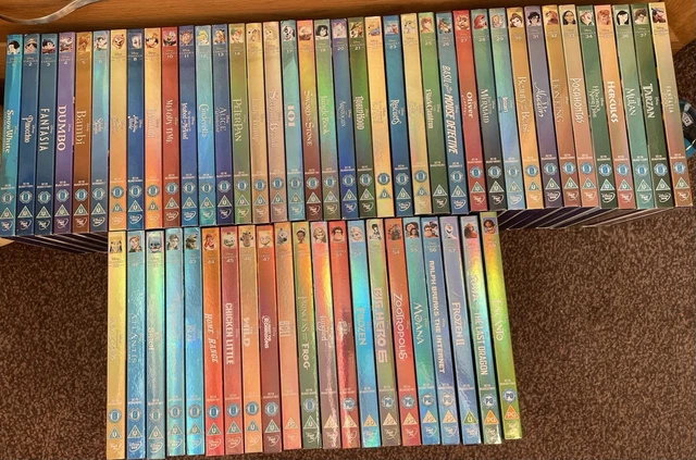 DISNEY CLASSICS DVD Collection 59 Titles O-Ring Slip Sleeve Covers £146 ...
