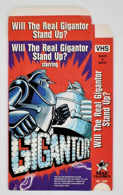 GIGANTOR WILL THE Real Gigantor Stand Up? VHS Sample Sleeve Star ...