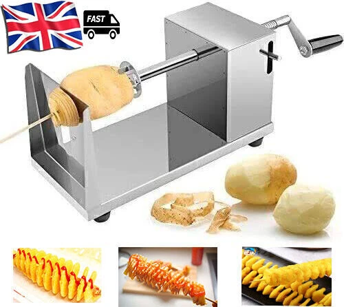 SPIRAL POTATO SLICER Chipper Potatoes Chips Cutter Machine Tornado ...