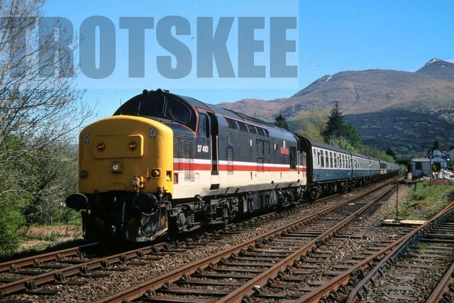 35MM SLIDE BR British Rail Diesel Loco Class 37 37410 Taynuilt 1991 ...