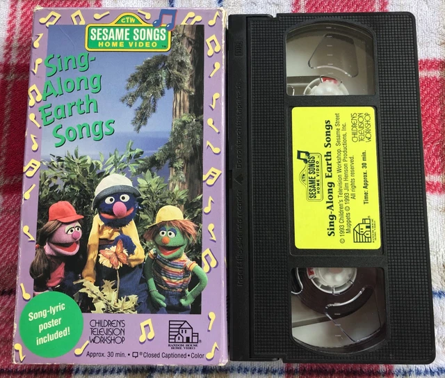 SESAME STREET: SING-ALONG EARTH SONGS [1993] | VHS TAPE, Tested/Working ...
