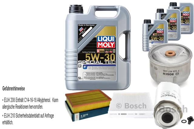 BOSCH INSPECTION SET 8L Liqui Moly Special Tec F 5W-30 pour Ford Transit EUR 189,32 - PicClick FR