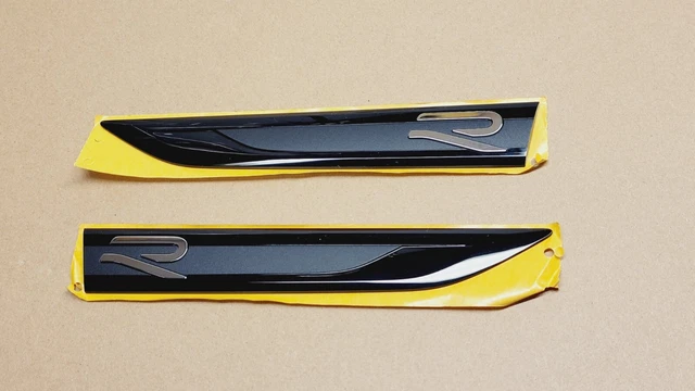 VW GOLF 8 R Mk8 R 2020-2023 Genuine Front Wing Mouldings Badge Emblems ...