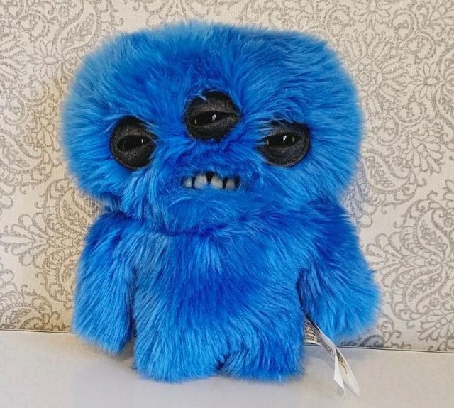IMMACULATE FUGGLER FUNNY Ugly Monster 3 Eyed Annoyed Alien 9" Blue ...