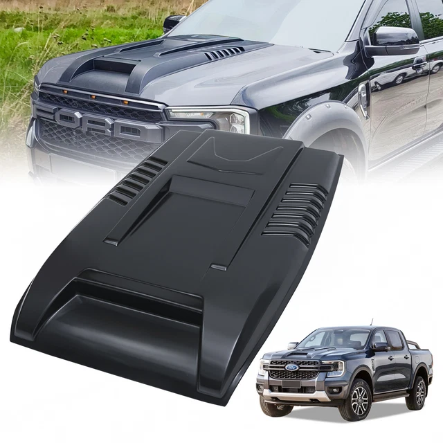 MATTE BLACK FOR Ford Ranger 2023-2024 Front Bonnet Cover Hood Scoop ...