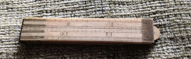 A VINTAGE, 12 Inch, Fold-Out Ruler. Unusual As It's Reading From Right ...