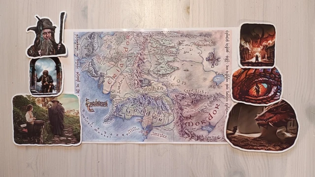 HOBBIT + MIDDLE Earth Map Vinyl Stickers £27.22 - PicClick UK