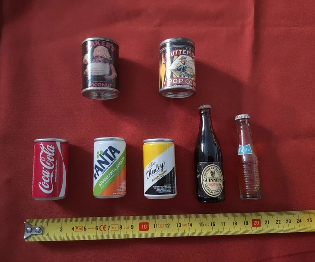 ALTE MINI COCA Cola,Fanta Dosen,Guinness, Kaufladen, Sammlung,Vintage ...