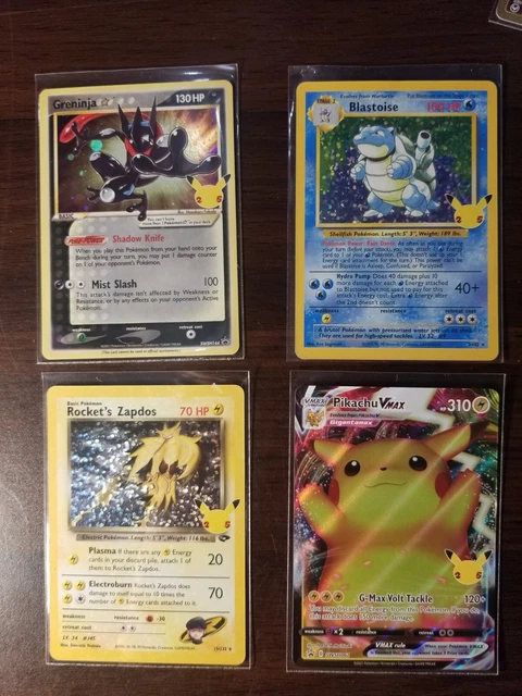 POKEMON TCG: BLASTOISE/ROCKET'S Zapdos/Greninja/Pikachu Vmax ...
