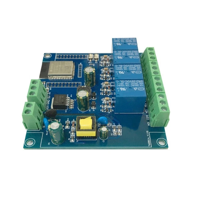 RELAY MODULE 93*87MM equipped with ESP32-WROOM Bluetooth development ...