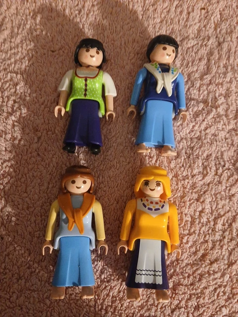 PLAYMOBIL LOT 4 Personnages Figurines Age Fermière ( Ferme Animaux ...