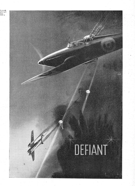 WW2 ADVERT BOULTON Paul DEFIANT Interceptor Aircraft (4) Original 1941 ...