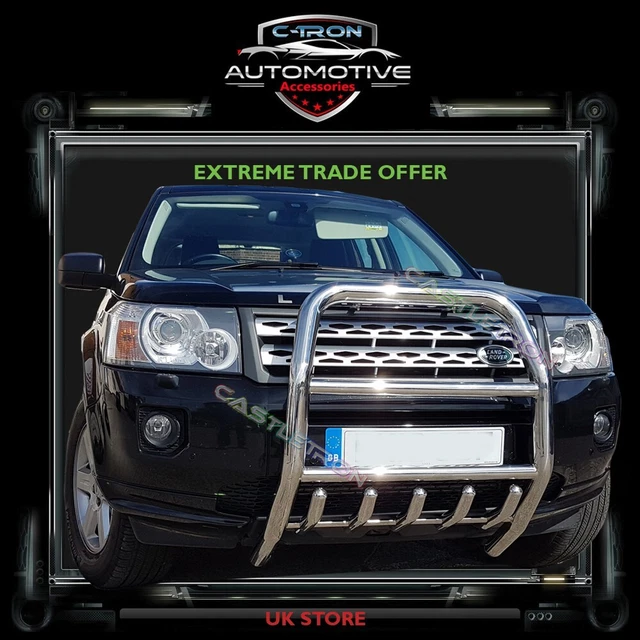 LAND ROVER FREELANDER BULL BAR CHROME BAR FRONT AXLE NUDGE PUSH A-Bar ...
