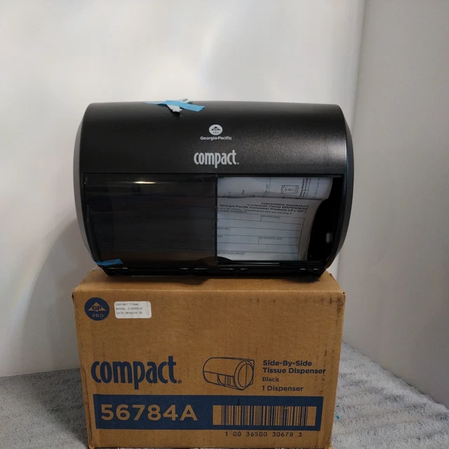 GP COMPACT CORELESS Side-by-Side Double Roll Tissue Dispenser 11.5" x 8 ...