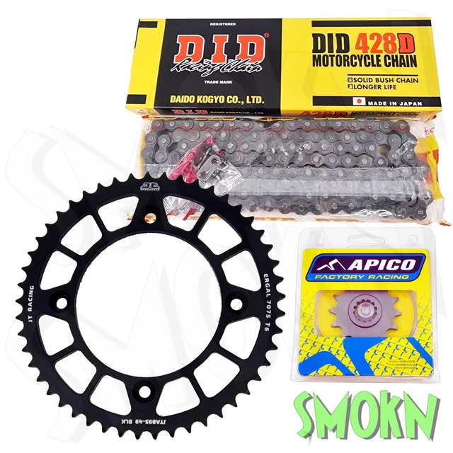 KTM SX85 KETTE & Kettenrad Set SX 85 Bw 03-23 DID Apico JT Alu Schwarz ...