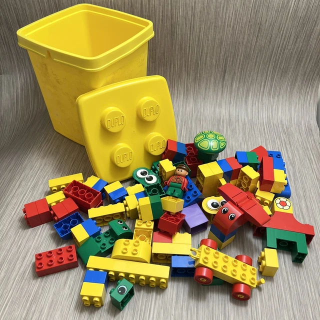 LEGO DUPLO SET Large Vintage Storage Tub With A Mixture Of Old And ...