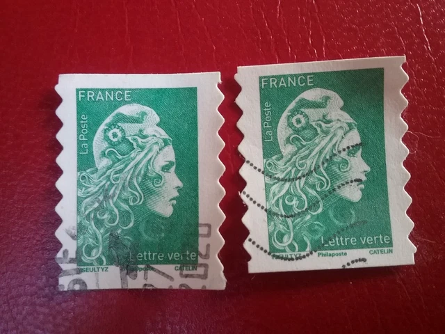 M09 - TIMBRE oblitėrė Marianne d'YZ AA1598 et AA1598A Philaposte et ...