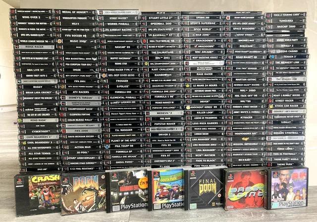HUGE BUNDLE OF 250+ PS1 games - Sony Playstation 1 rare games room ...
