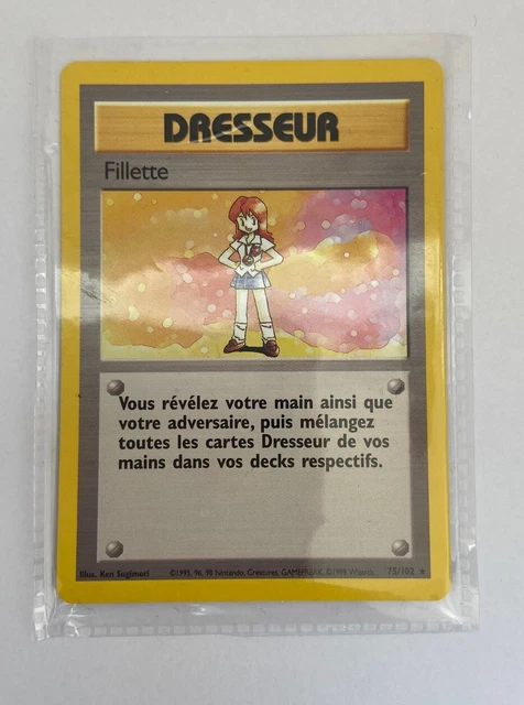 CARTE POKEMON DRESSEUR Fillette 75/102 Wizard Set De Base Sdb Francais ...
