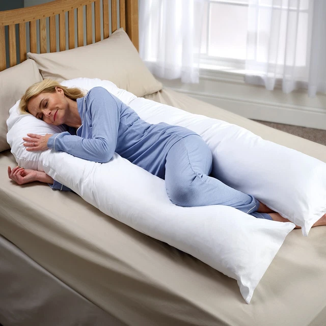 ULTIMATE FULL BODY Support Pillow U-Shaped Side Sleeper or Pregnancy ...