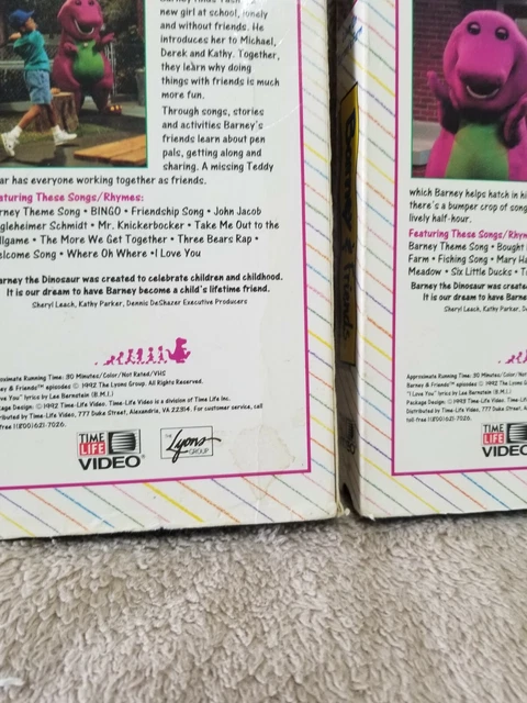BARNEY AND FRIENDS VHS Be a Friend And Down on Barneys Farm 1992 Time ...