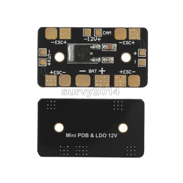 MINI PDB POWER Distribution Board LDO 12V Linear Regulator 3~6S FPV ...