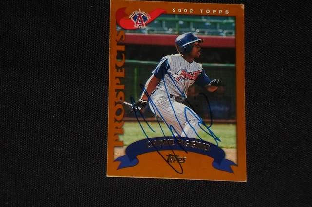 CARTE AUTOGRAPHE SIGNÉE Chone Figgins 2002 Topps Échangée #T196 Anges ...