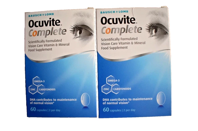 OCUVITE COMPLETE 60 Capsules x 2 Boxes £25.00 - PicClick UK