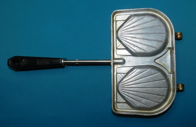 ANCIEN MOULE GAUFRIER Sefama Appareil A 2 Croques Monsieur En Fonte D ...