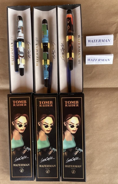 LARA CROFT ORIGINAL Collectible Retro Game Waterman Tomb Raider Pens £ ...