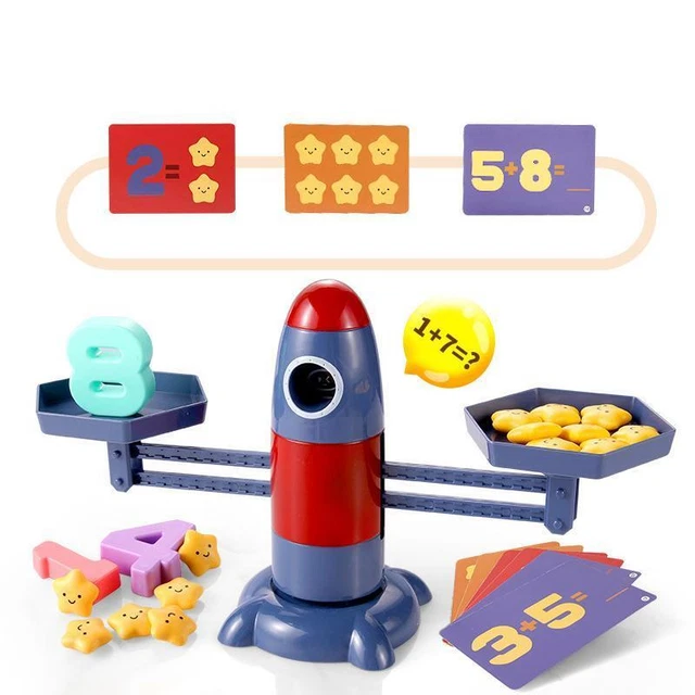 ROCKET BALANCE WAAGE Spaß interaktive Zahl Lernmaterial Mathematik EUR 26,68 - PicClick DE