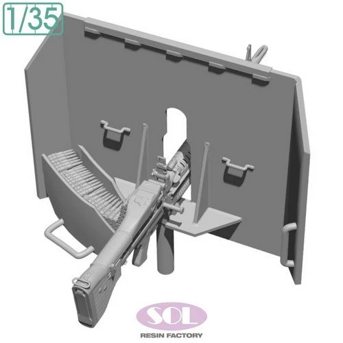 SOL RESIN FACTORY MM931 , M60 MG w/ Gun Shield, for M113 APC , 3D ...