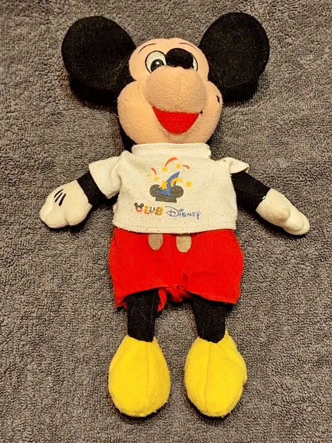 DISNEY MICKEY MOUSE Club Disney Bean Bottom Plushie Stuffed Animal 9 ...