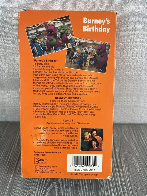 BARNEY - BARNEYS Birthday (VHS, 1992) EUR 9,22 - PicClick FR
