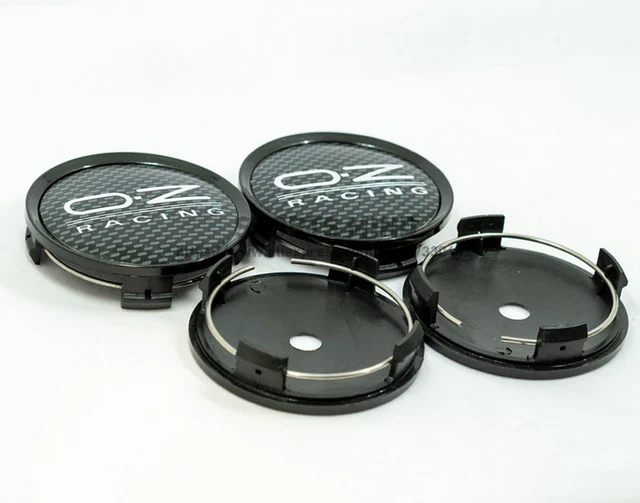4X75MM WHEEL CENTER Caps Hub Caps Rim Caps Badges Decal Oz Racing Black ...