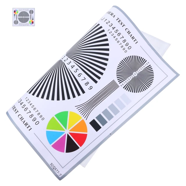 LENS TEST CHART Calibration Tool Camera Adjustment Card Alignment £12. ...