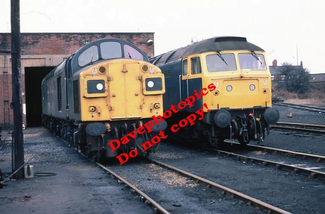 ORIGINAL 35MM Slide Railway Diesel /Steam 40135 + 47196 @ Northwich ...