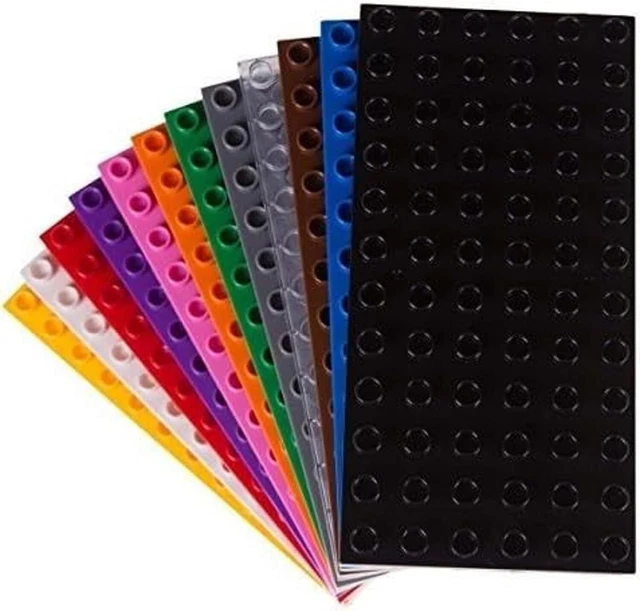 STRICTLY BRIKS BASEPLATE 12 Pack LEGO-Compatible Grande Briks 7,5" x 3 ...
