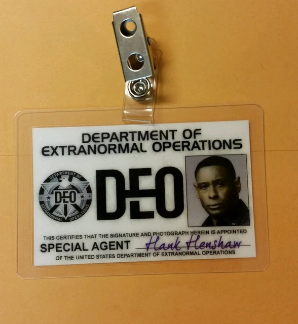 SUPERGIRL' ID BADGE -deo Spéciale Agent Hank Henshaw Costume Prop ...
