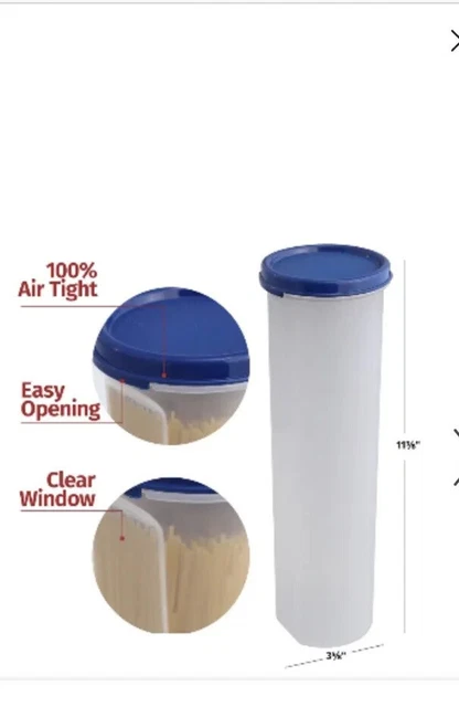 TUPPERWARE SPAGHETTI KEEPER 11” Modular Mates Spaghetti Pasta Blue ...