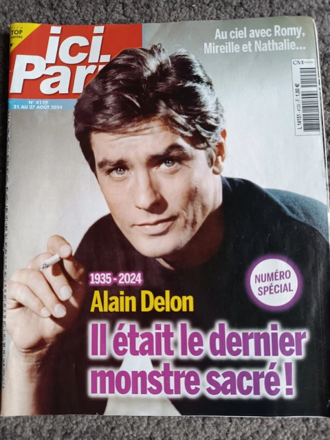 ALAIN DELON - Magazine Ici Paris Août 2024 EUR 10,00 - PicClick FR