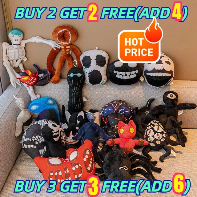 NEW ROBLOX DOORS Plush Doll Figure Screech Glitch Monster Toy Kids Xmas ...