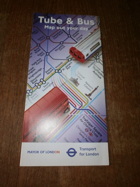 LONDON TRANSPORT UNDERGROUND-MAP Your Day Out, Bus & Travelcard Map ...